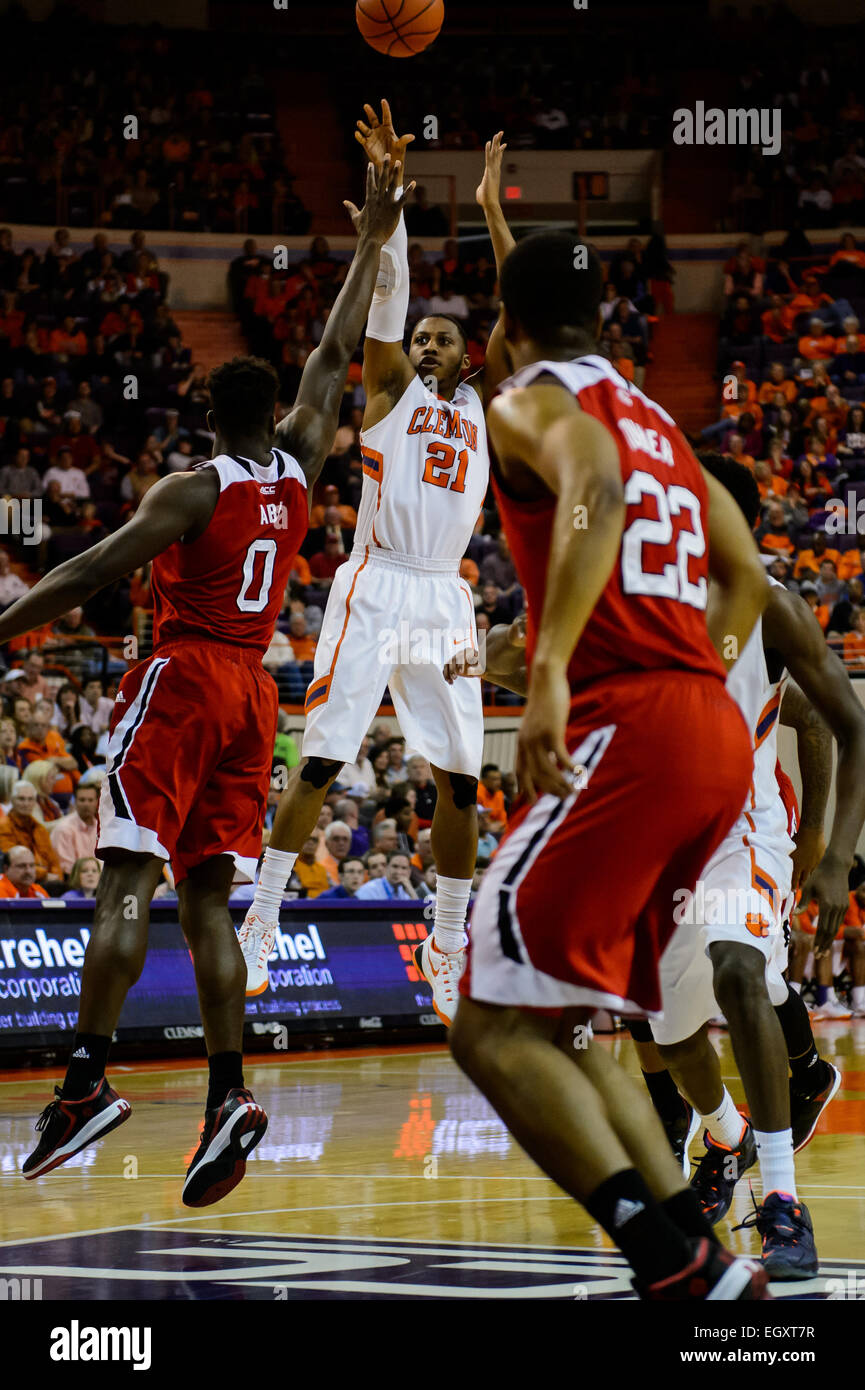 Clemson, SC, USA. 3rd Mar, 2015. Clemson Tigers guard Damarcus Harrison ...