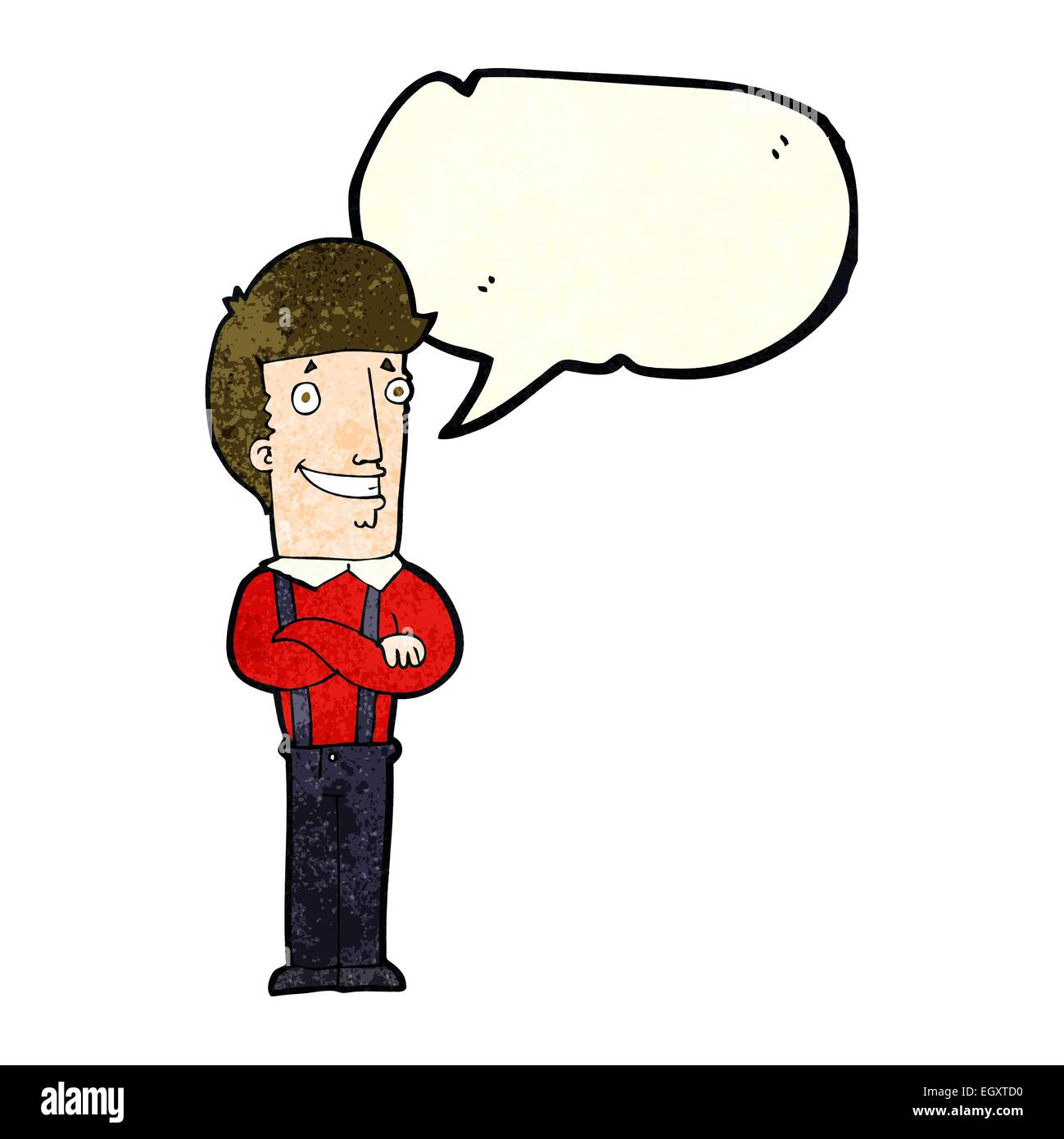 cartoon proud man with speech bubble Stock Vector Image & Art - Alamy