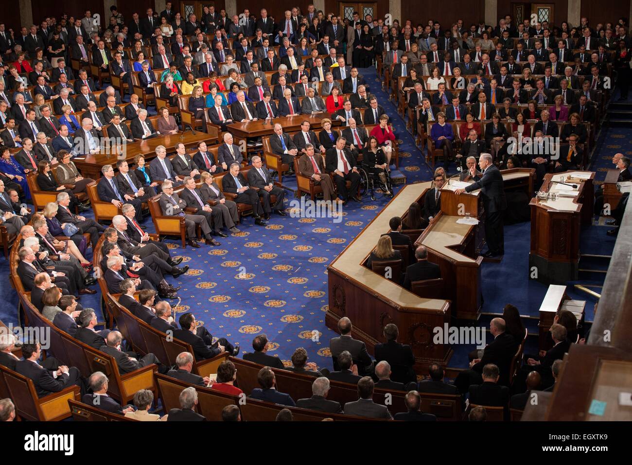 Israeli Prime Minister Benjamin Netanyahu addresses a joint session of ...