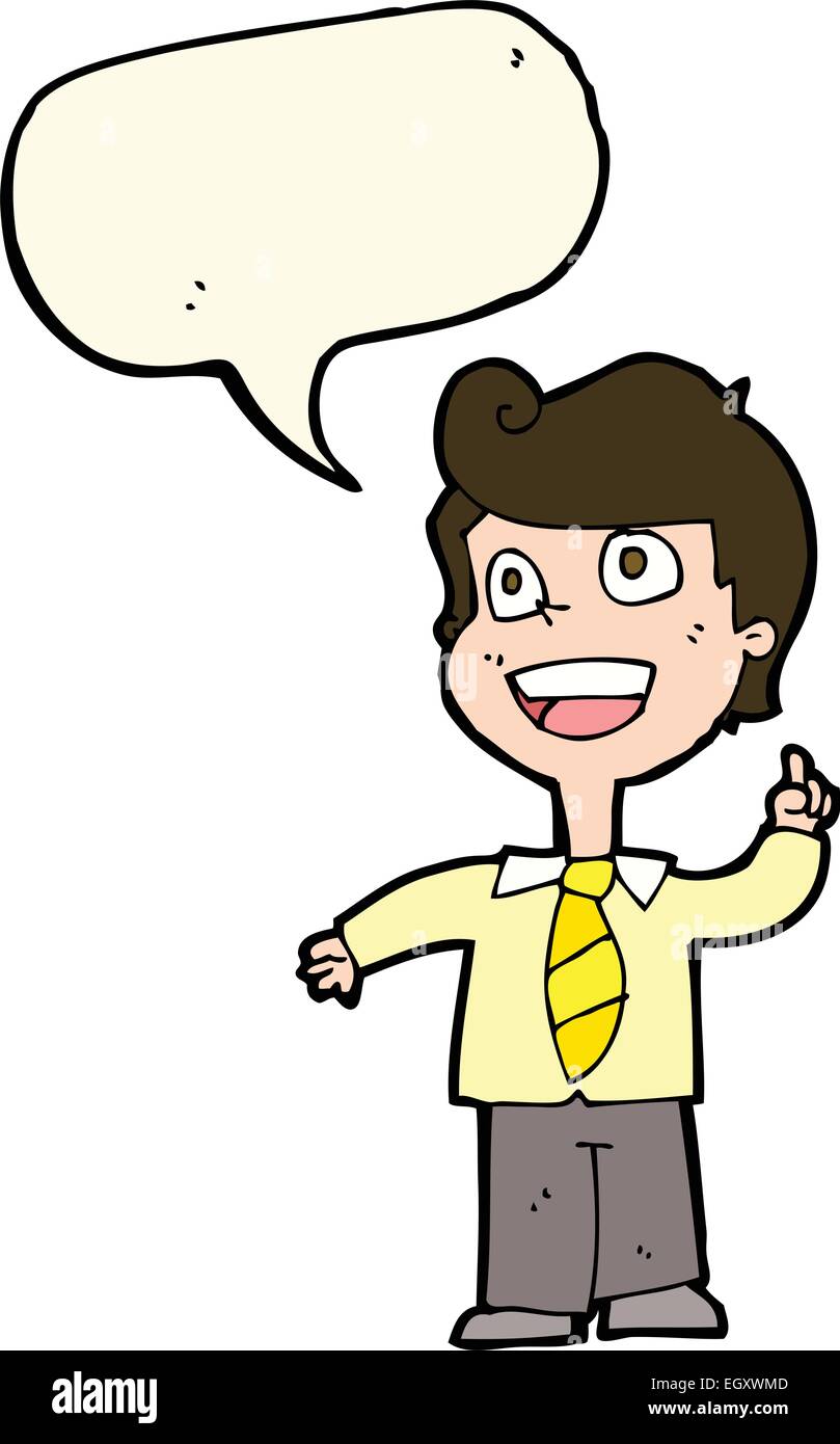 Cartoon school boy raising hand hi-res stock photography and images - Alamy