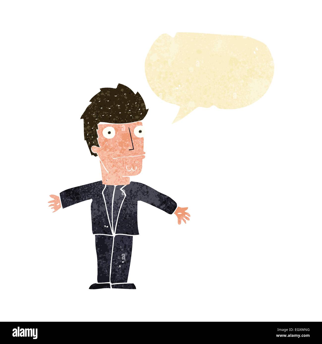 Cartoon confused man speech bubble Cut Out Stock Images & Pictures - Alamy