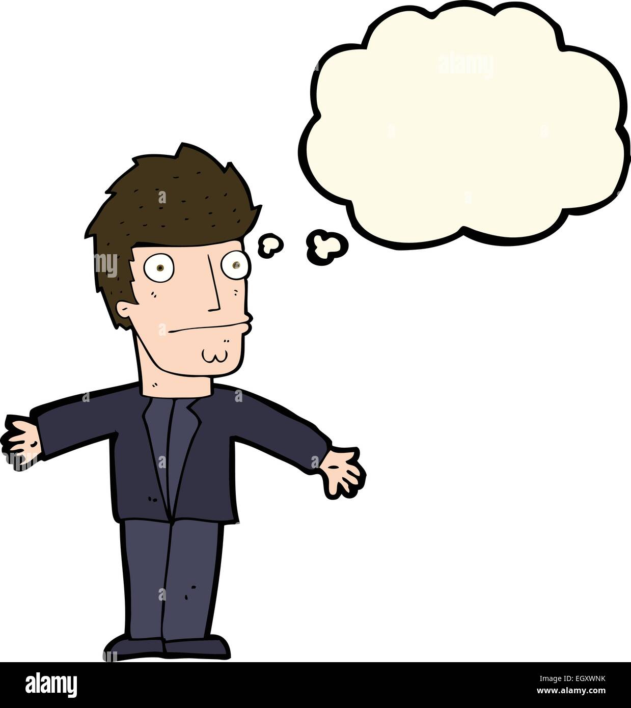Cartoon confused man thought bubble hi-res stock photography and images ...