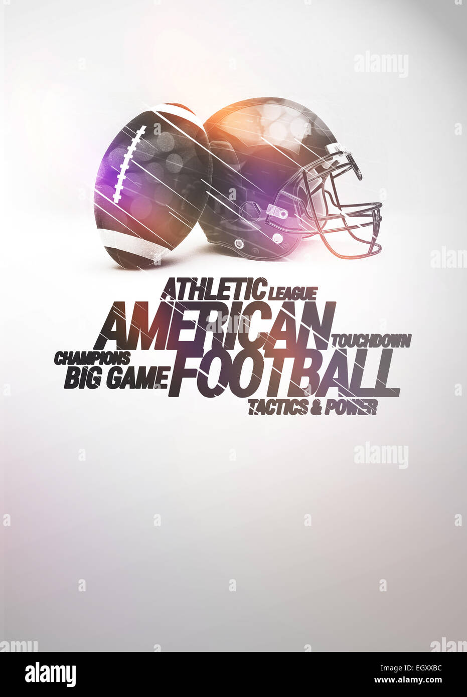 Abstract american football invitation advert background with empty ...