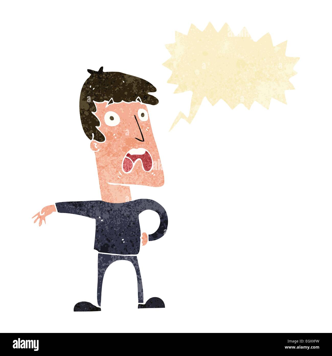 cartoon complaining man with speech bubble Stock Vector Image & Art - Alamy