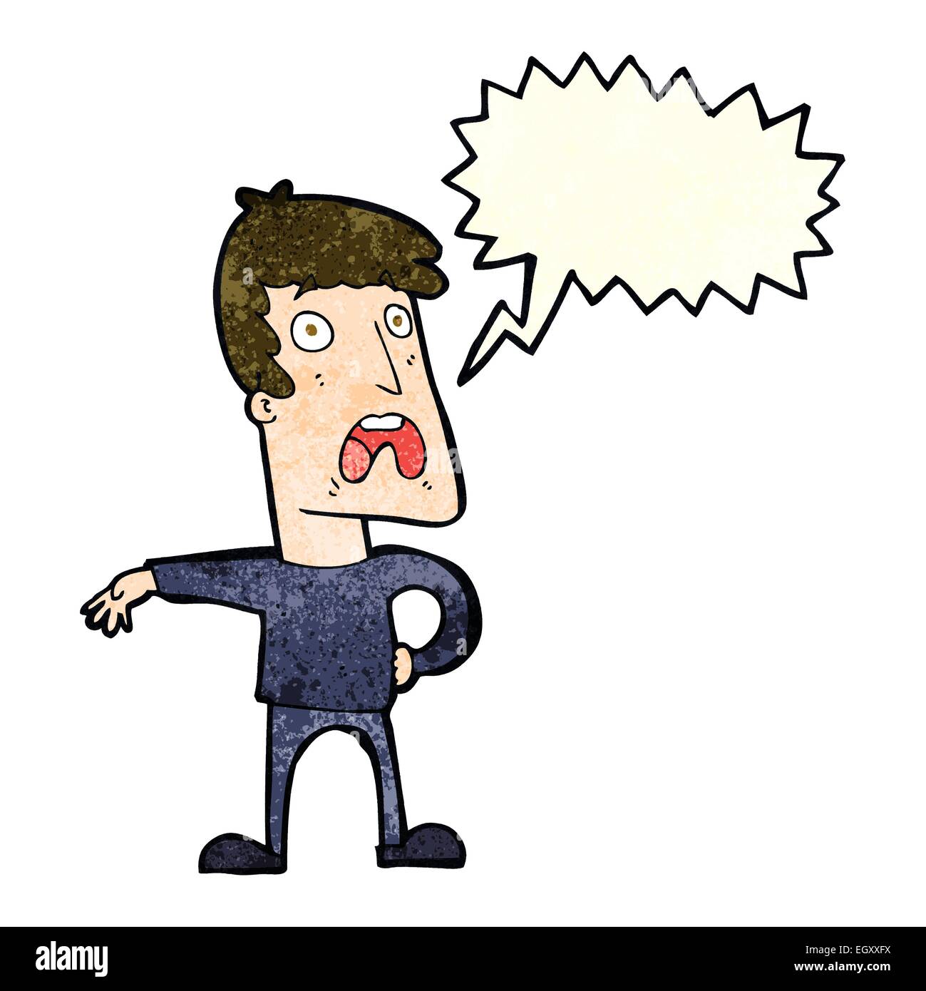 cartoon complaining man with speech bubble Stock Vector Image & Art - Alamy