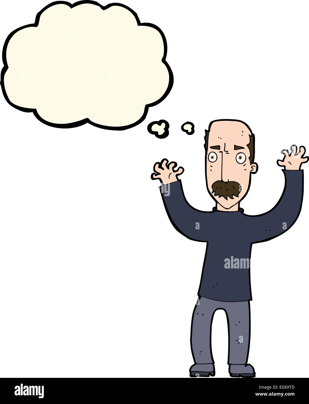 cartoon angry dad with thought bubble Stock Vector Image & Art - Alamy
