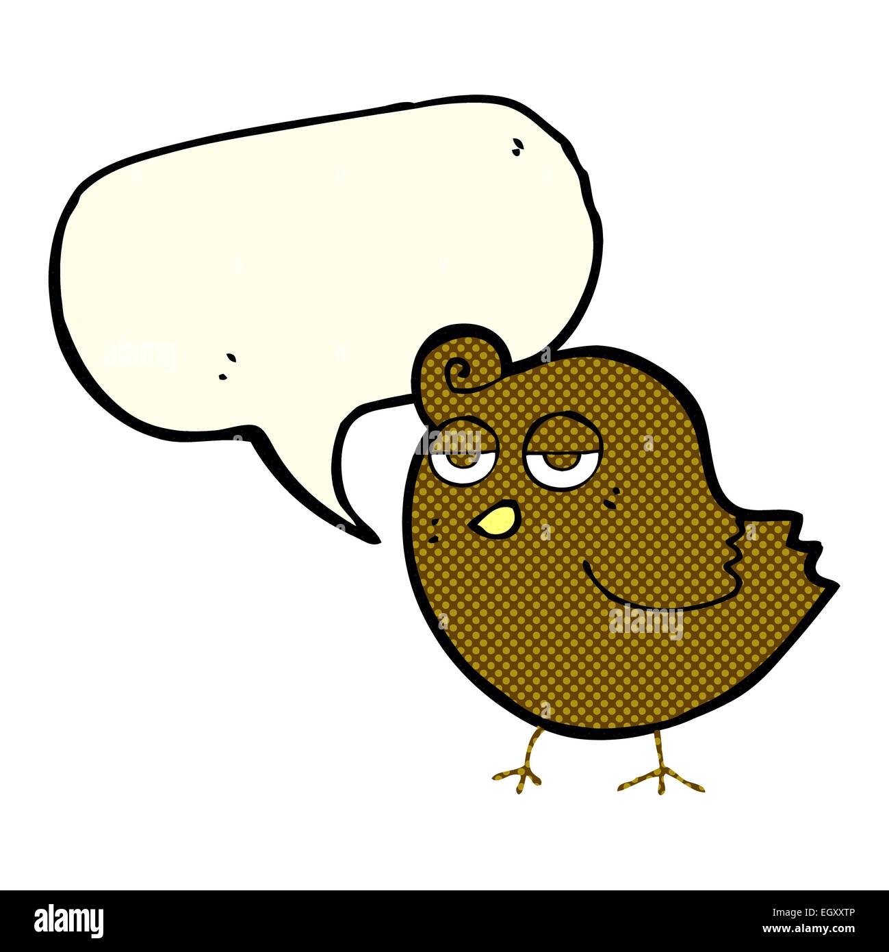 cartoon bird with speech bubble Stock Vector Image & Art - Alamy