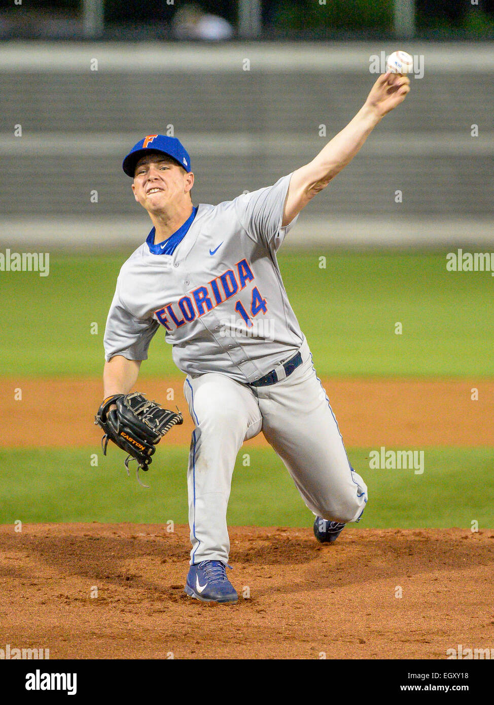 Orlando, FL, USA. 3rd Mar, 2015. Florida Gators starting pitcher Bobby ...