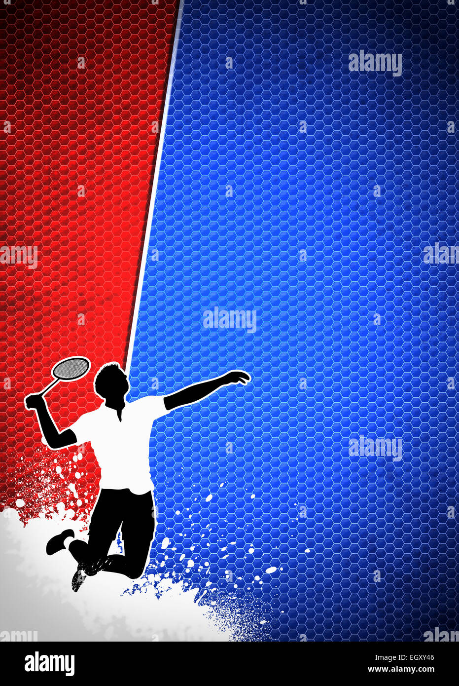 Badminton sport invitation poster or flyer background with empty space ...