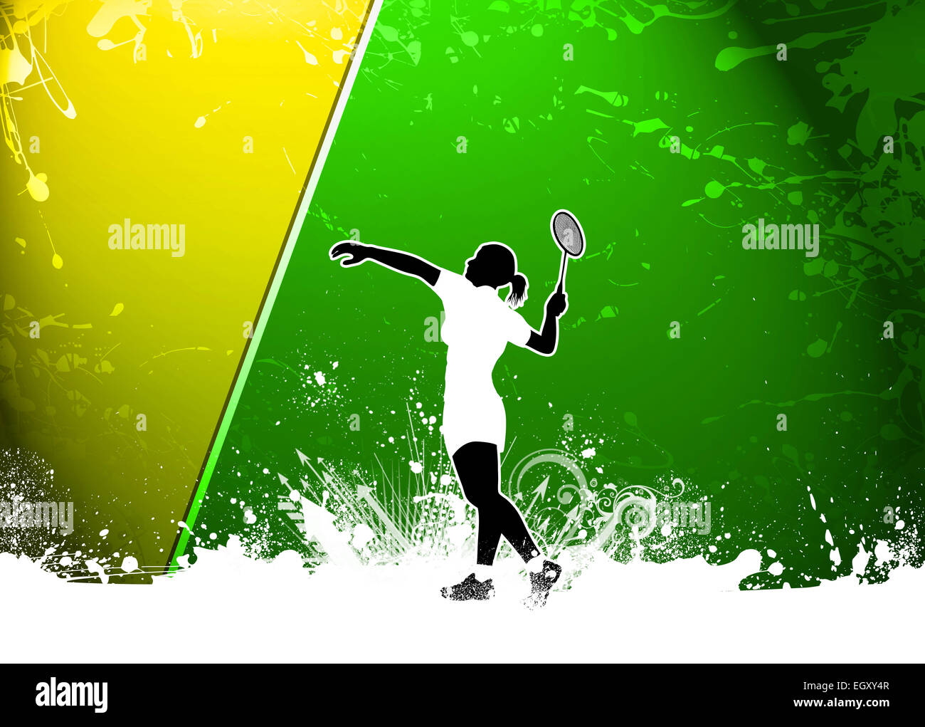 Badminton sport invitation poster flyer hi-res stock photography and ...