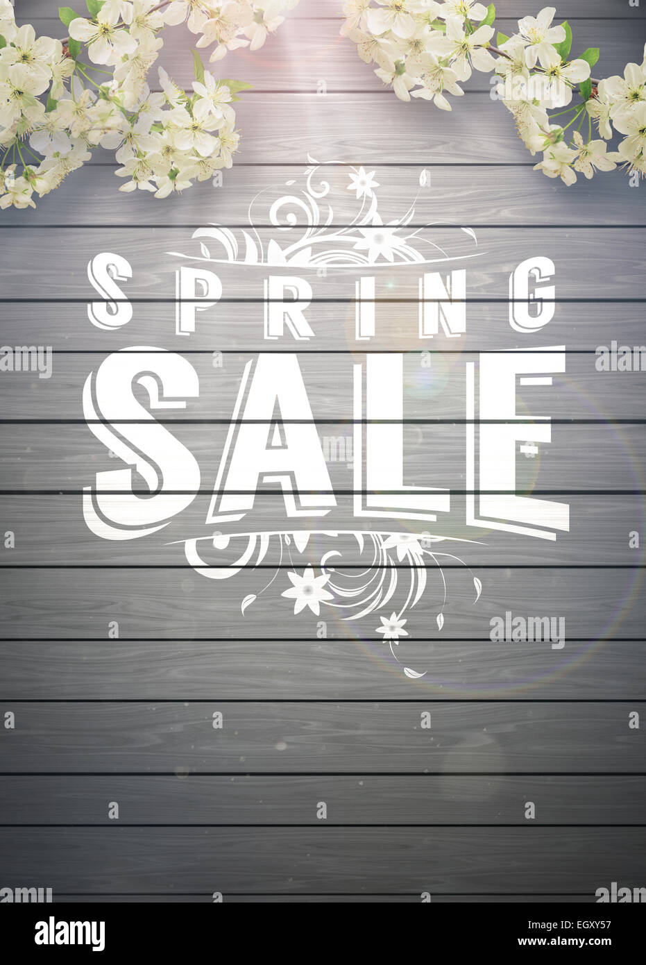 Spring invitation poster, flyer and other advert background with empty ...