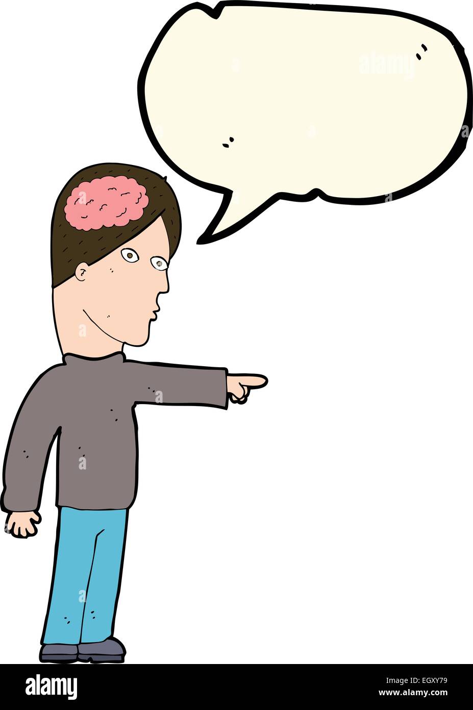 Cartoon Clever Man Pointing High Resolution Stock Photography and ...