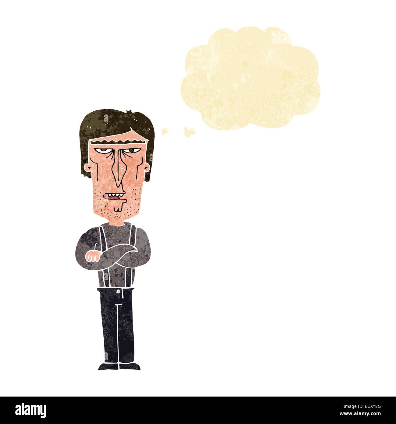 cartoon angry man with thought bubble Stock Vector Image & Art - Alamy