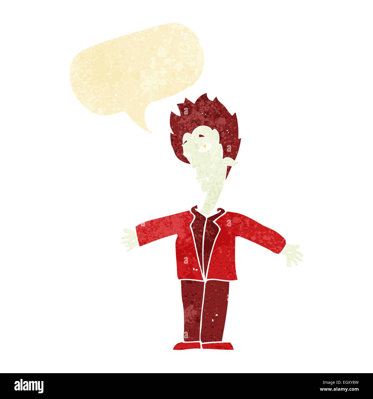 cartoon happy vampire with speech bubble Stock Vector Image & Art - Alamy