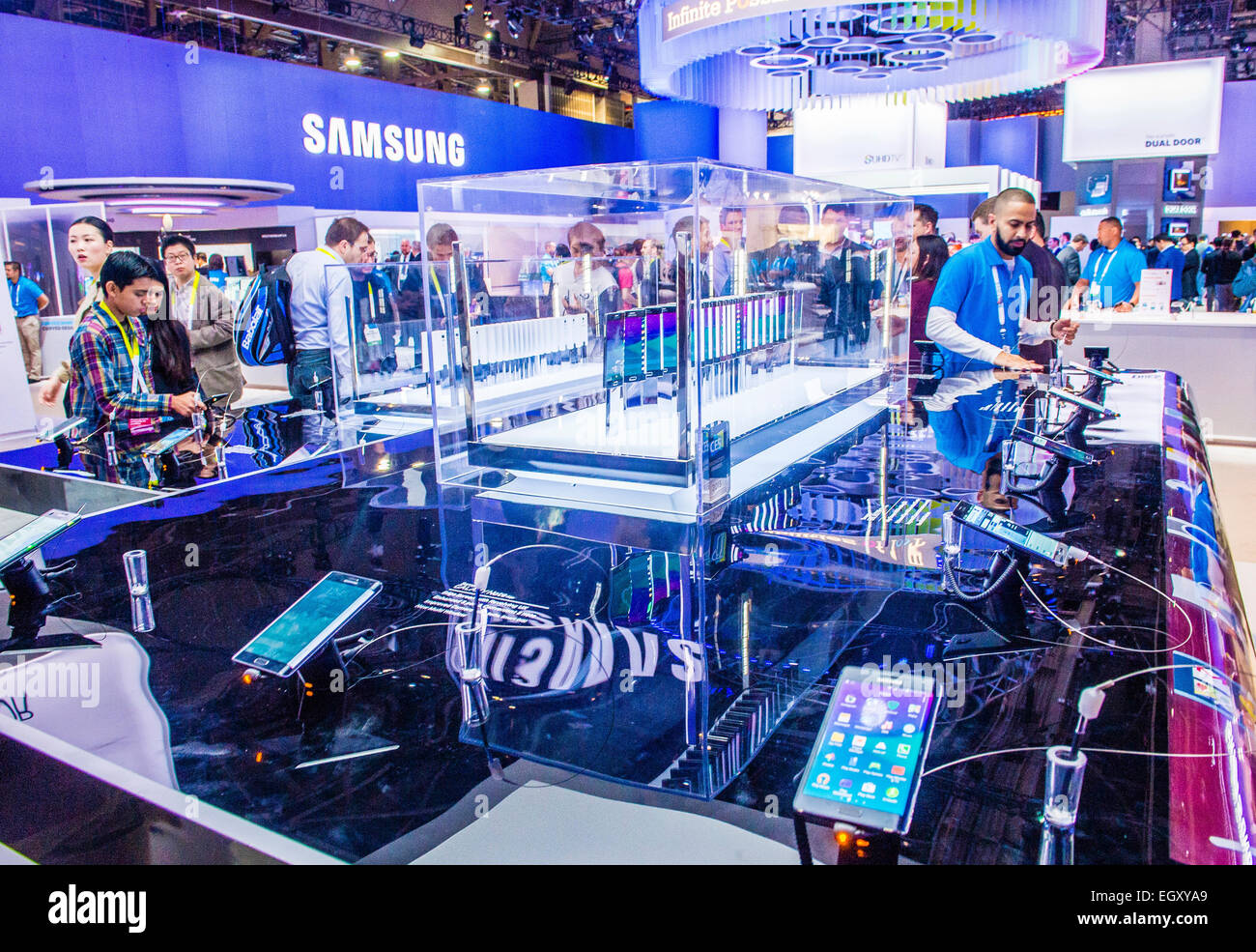 The Samsung booth at the CES show held in Las Vegas Stock Photo - Alamy