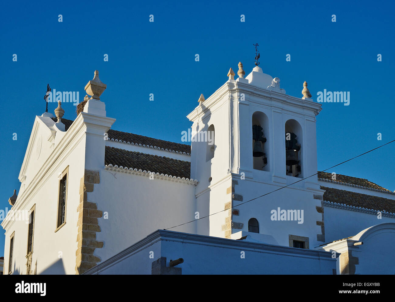 Matriz church of Sao Pedro in Faro. Algarve, Portugal Stock Photo - Alamy