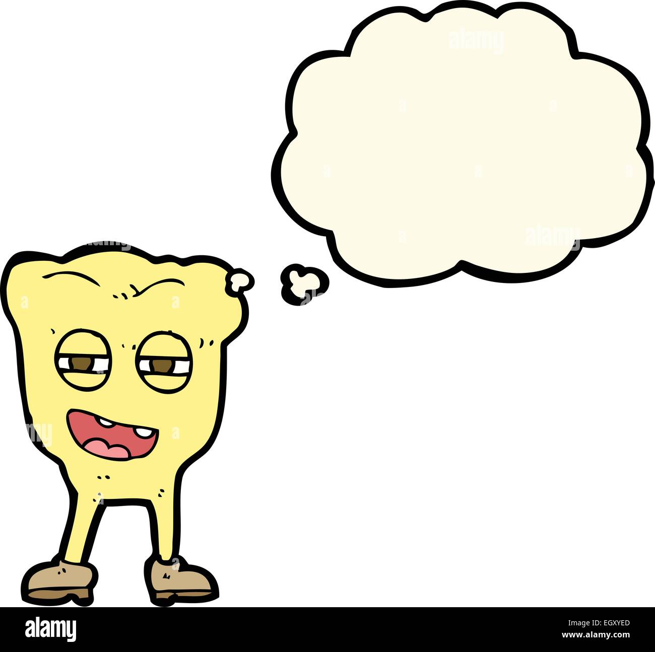 cartoon rotten tooth character with thought bubble Stock Vector Image ...