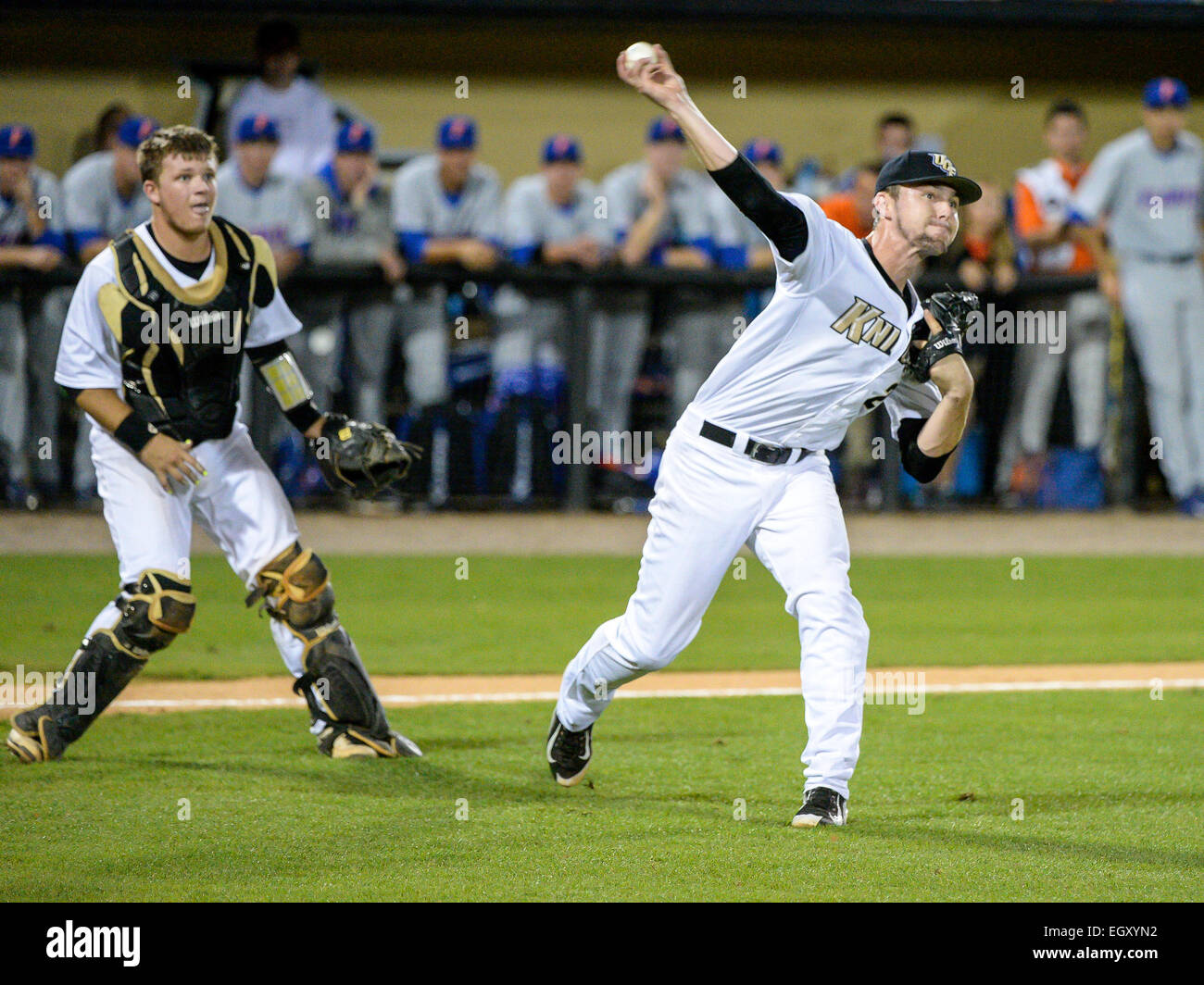 Orlando, FL, USA. 3rd Mar, 2015. UCF Knights starting pitcher Kyle ...