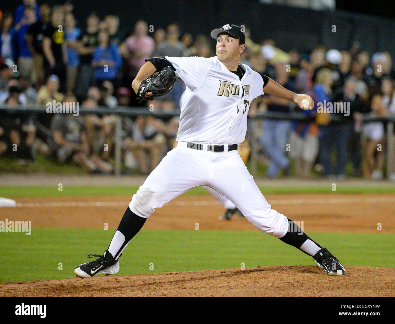 Orlando, FL, USA. 3rd Mar, 2015. UCF Knights pitcher Harrison Hukari ...