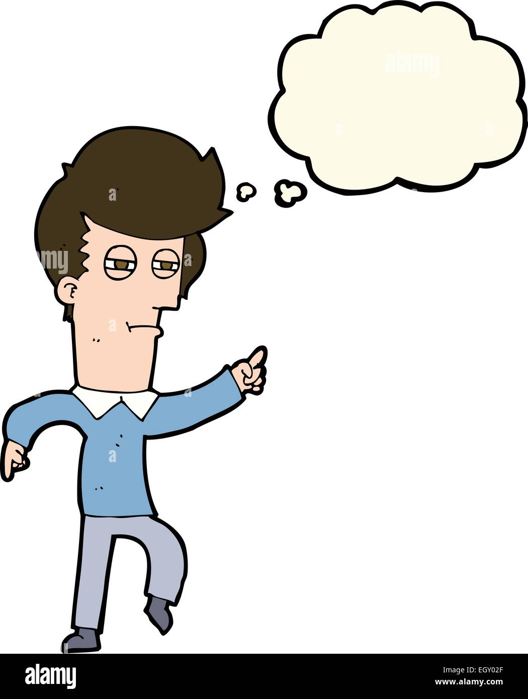 cartoon man accusing with thought bubble Stock Vector Image & Art - Alamy