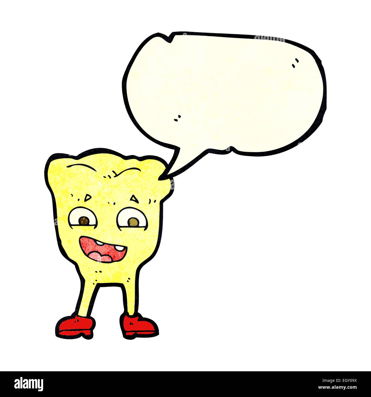 cartoon yellow tooth with speech bubble Stock Vector Image & Art - Alamy