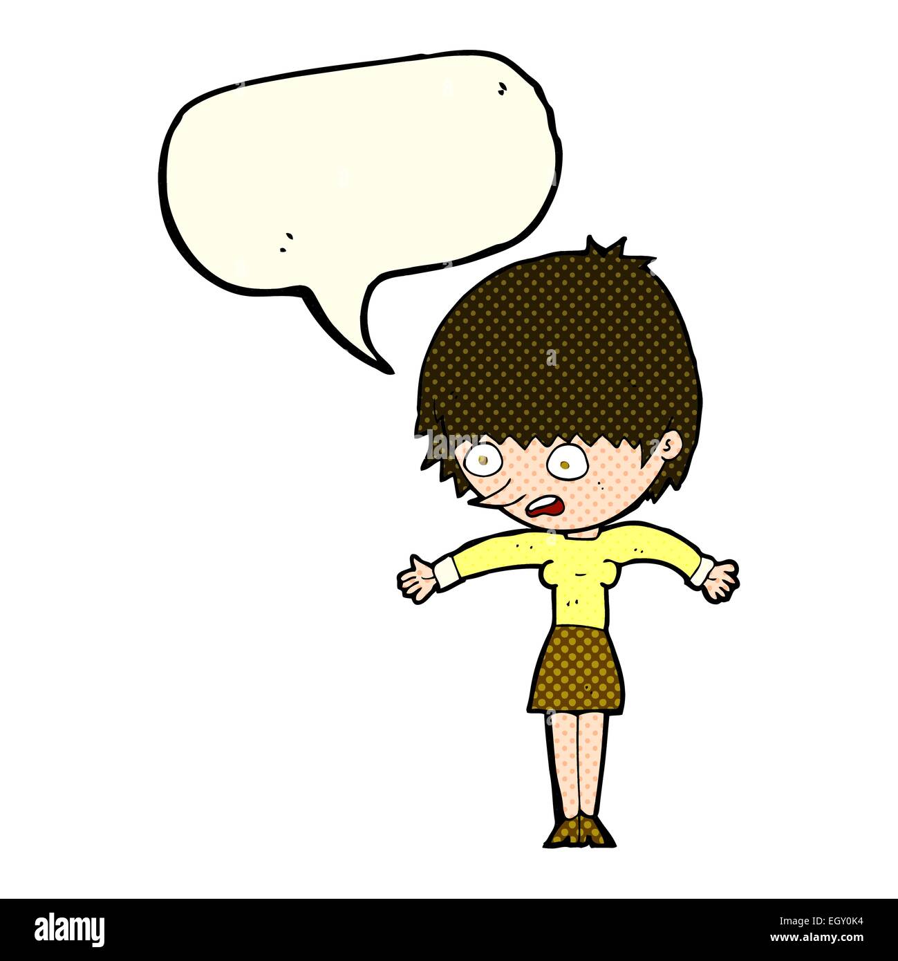 cartoon woman panicking with speech bubble Stock Vector Image & Art - Alamy