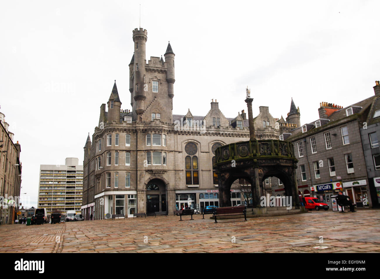Justice Street Castle Terrace Aberdeen foot of Castle Street Stock ...