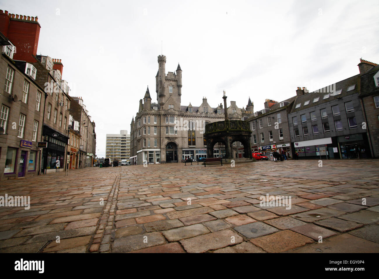 Justice Street Castle Terrace Aberdeen foot of Castle Street Stock ...