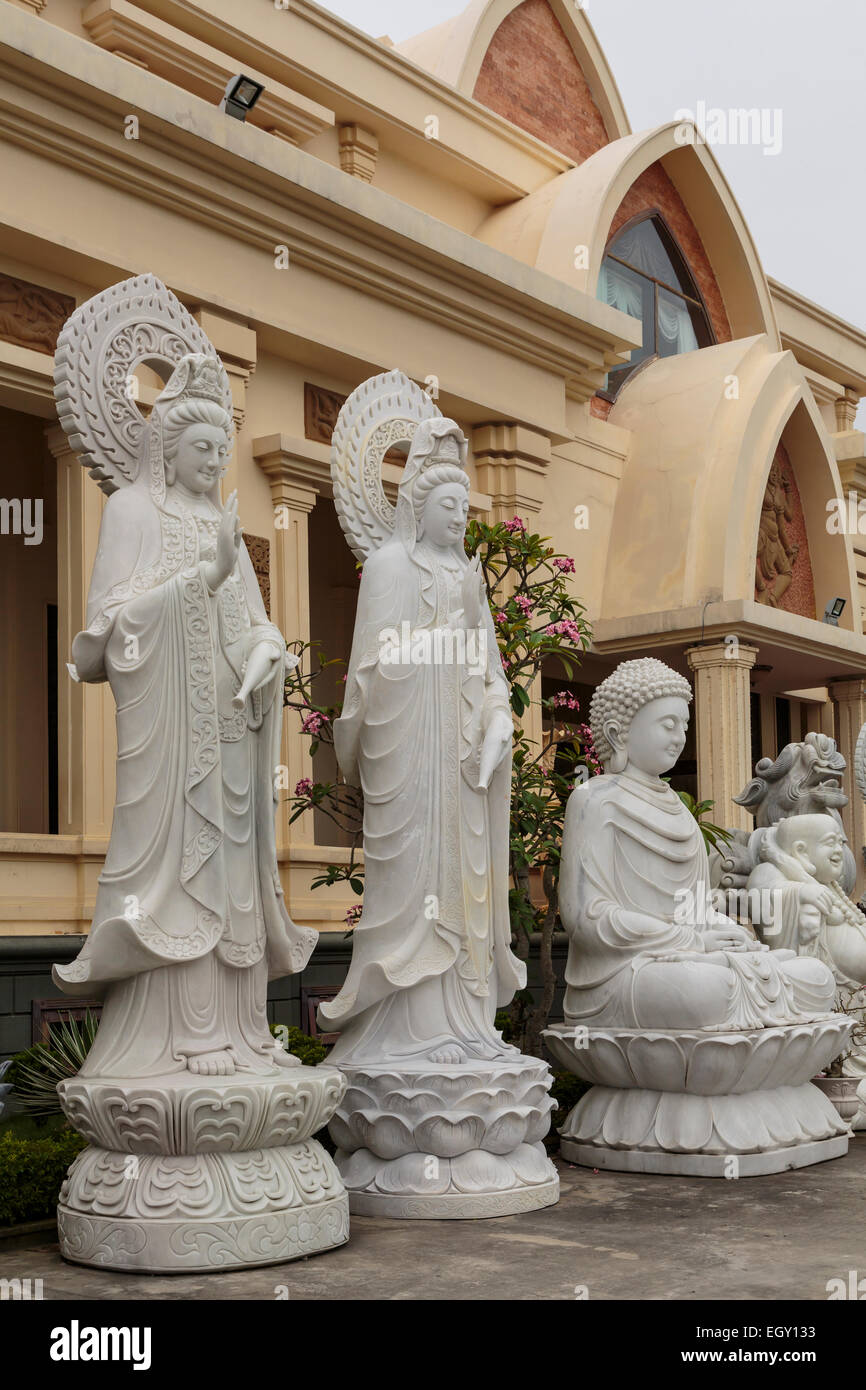 Sculptures at a marble factory near the quarries of the Marble ...