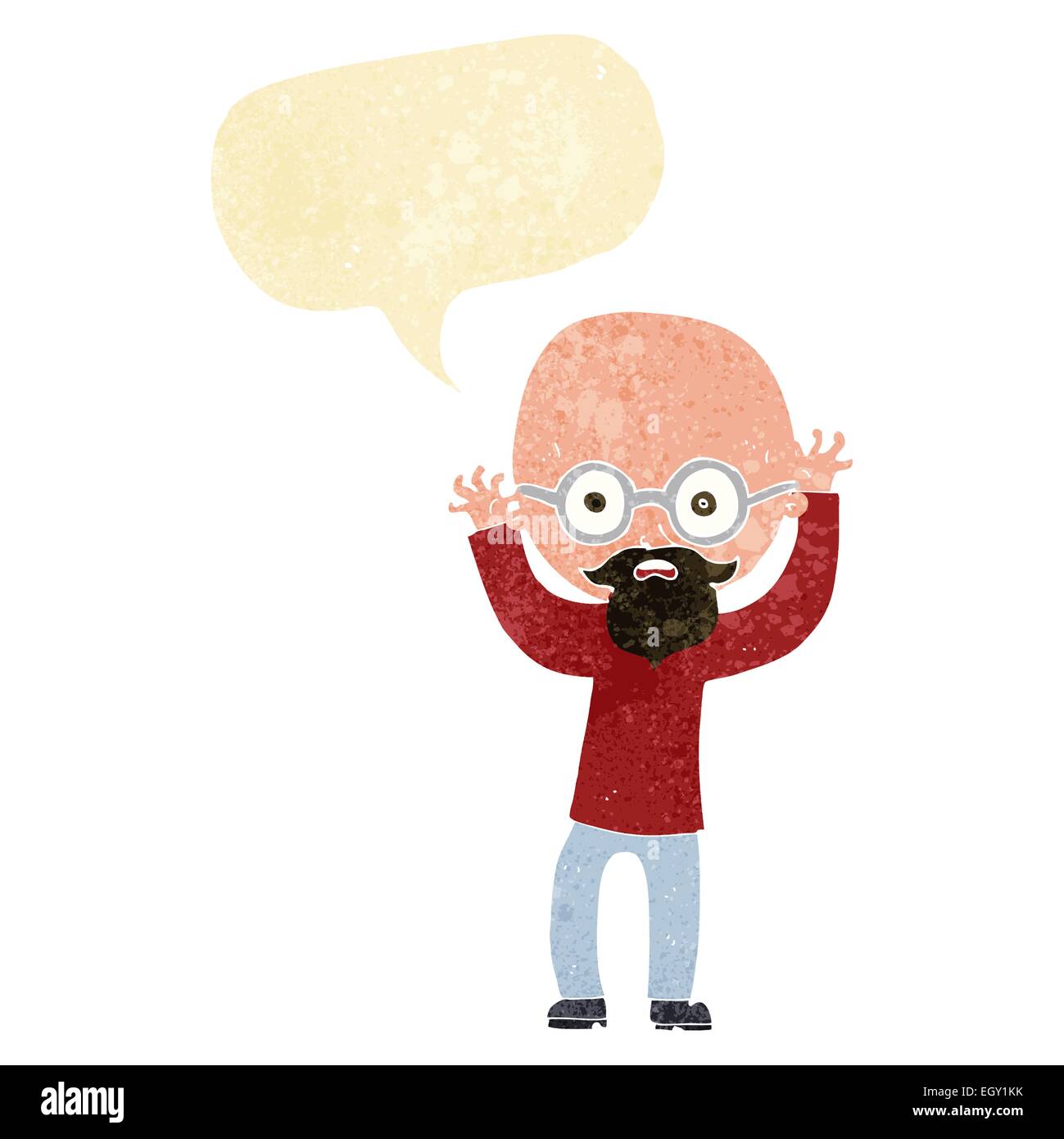 Cartoon stressed bald man hi-res stock photography and images - Alamy