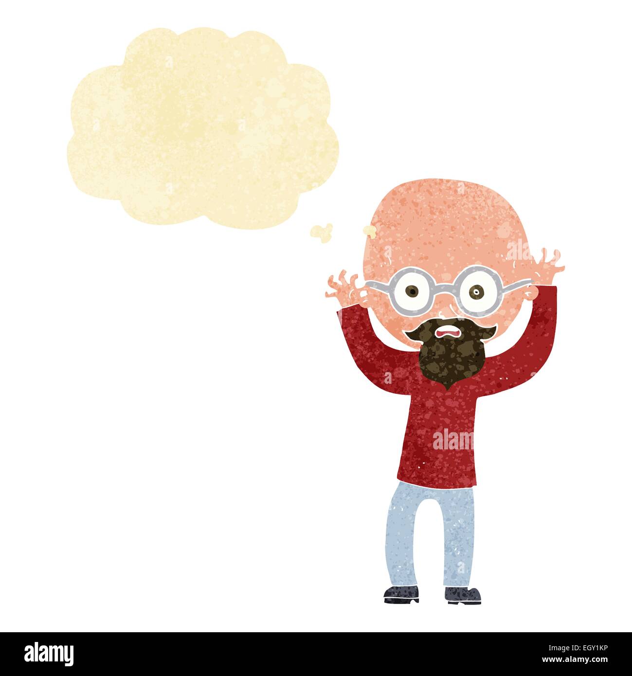 Cartoon stressed bald man hi-res stock photography and images - Alamy