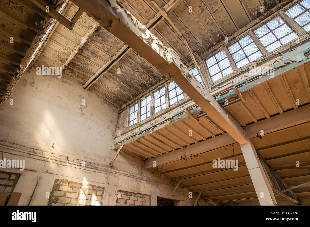 Empty warehouse office or commercial area, industrial background Stock ...