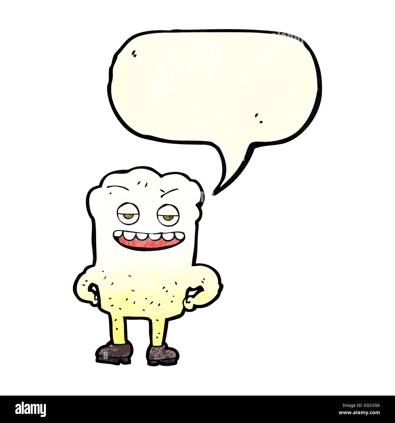 cartoon tooth looking smug with speech bubble Stock Vector Image & Art ...