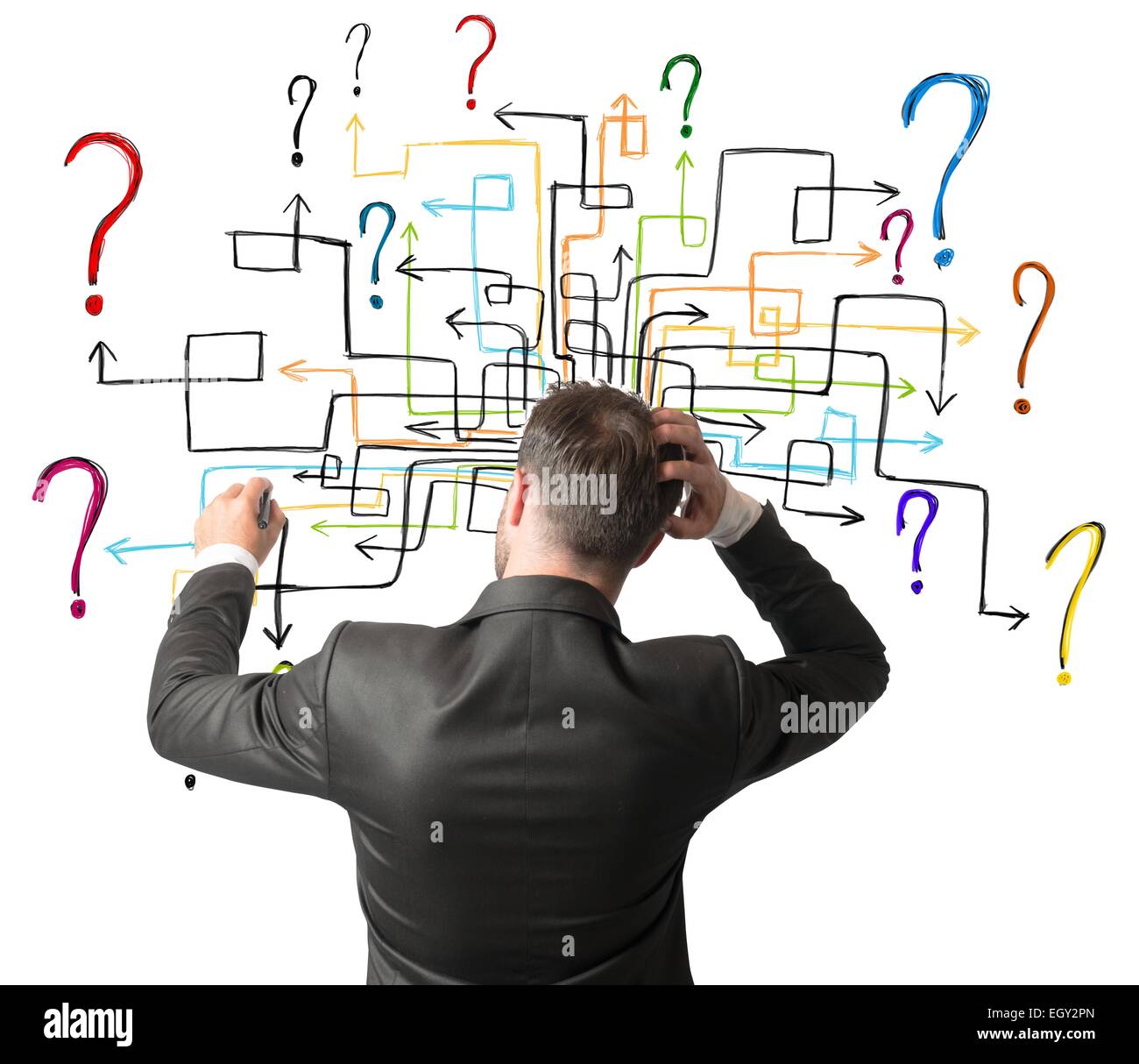 Maze of questions Stock Photo - Alamy