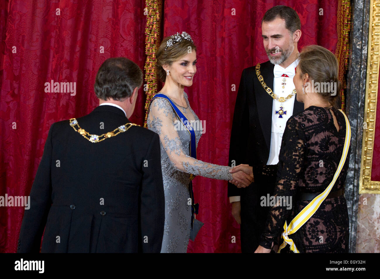 Juan Manuel Santos, Königin Letizia von Spanien, König Felipe von ...