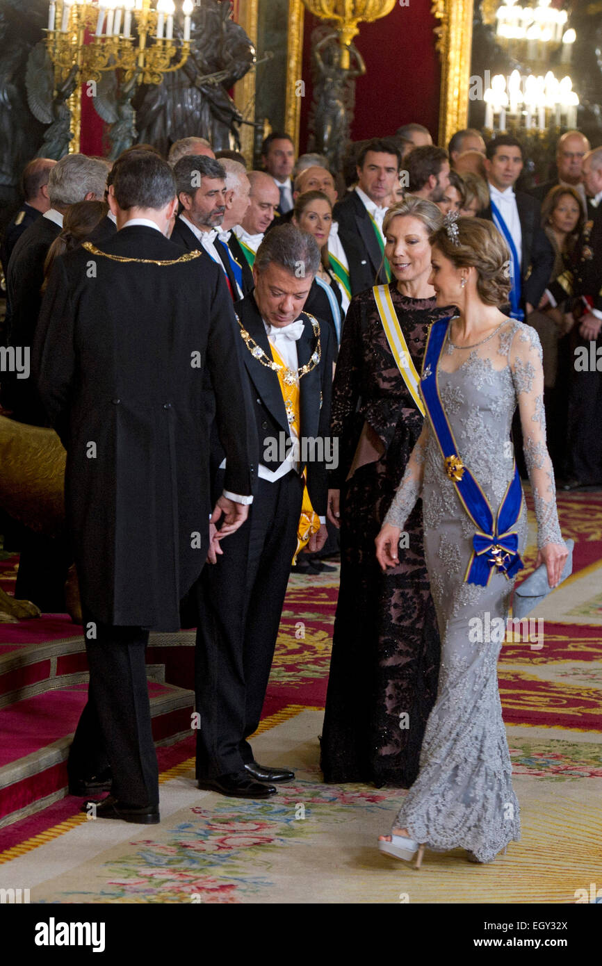 König Felipe von Spanien, Juan Manuel Santos, Clemencia Rodriguez de ...