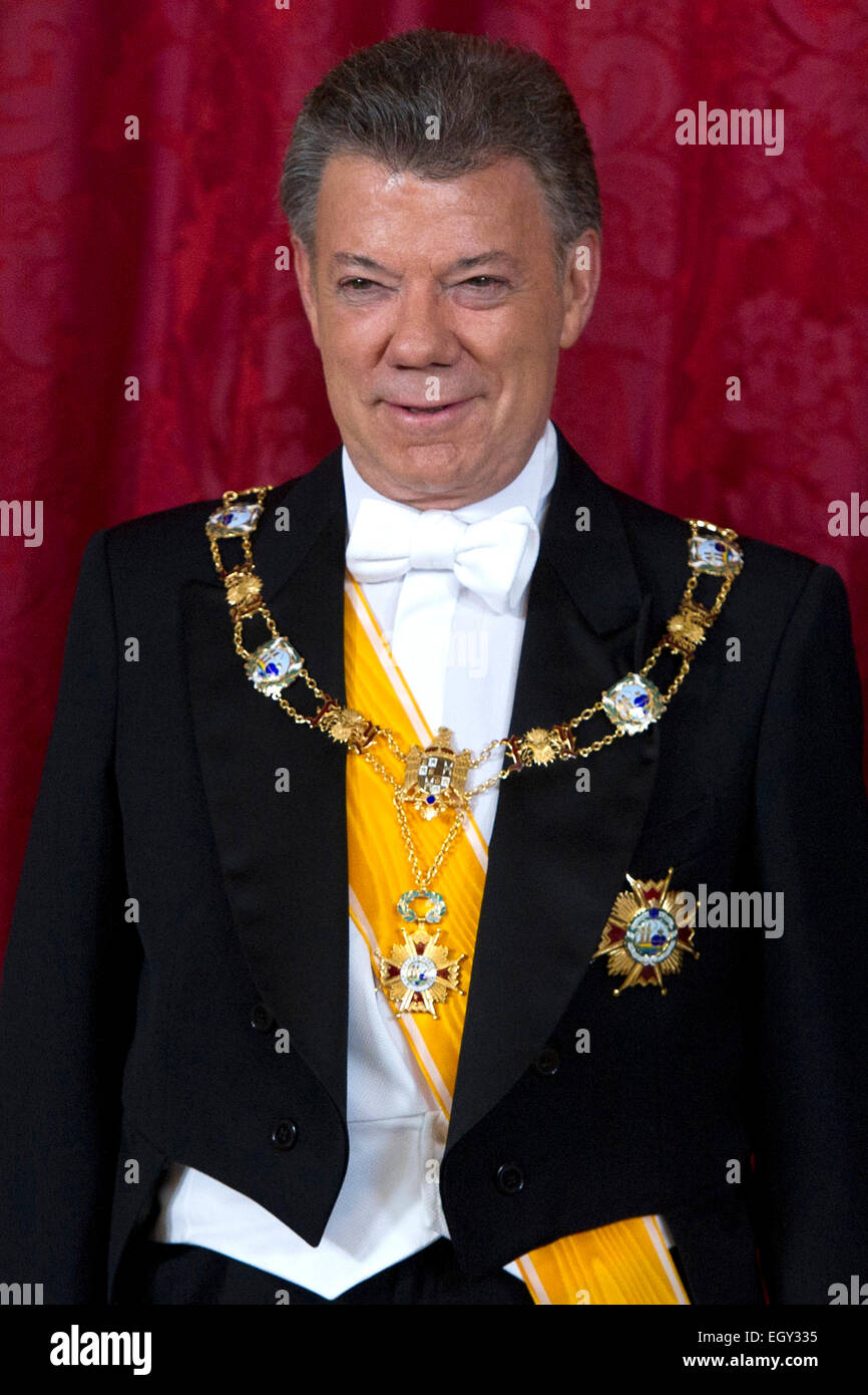 Juan Manuel Santos beim Empfang zum Gala Dinner zu Ehren des ...