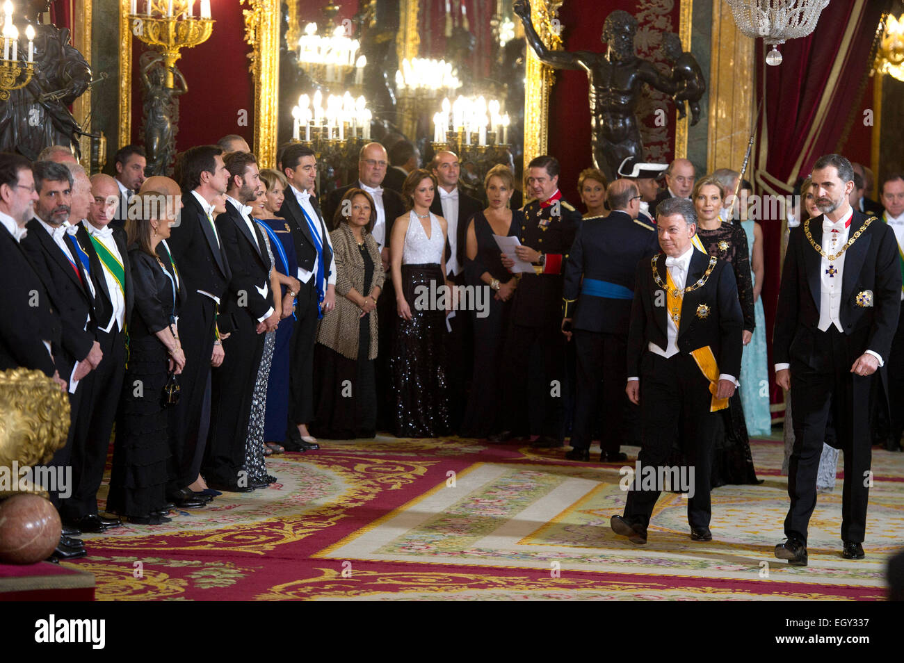 Juan Manuel Santos, Clemencia Rodriguez de Santos und König Felipe von ...