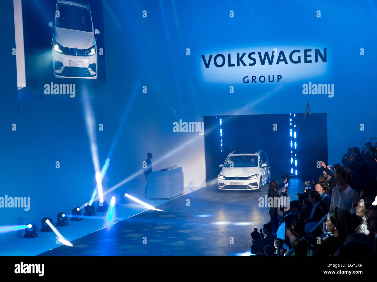 VW Group night, Volkswagen Touran Stock Photo - Alamy