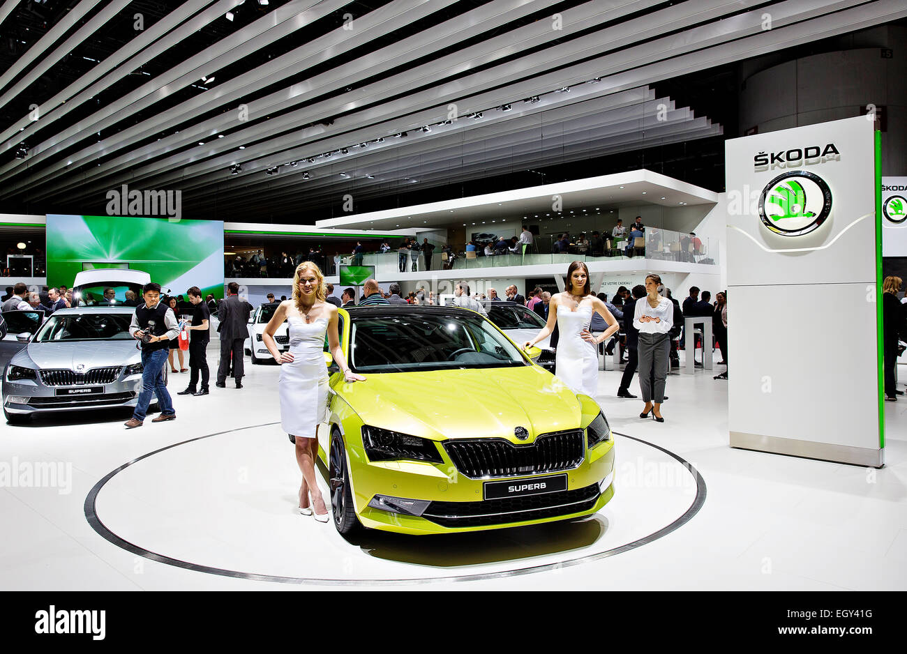 Skoda Superb third generation International Geneva motorshow Stock ...