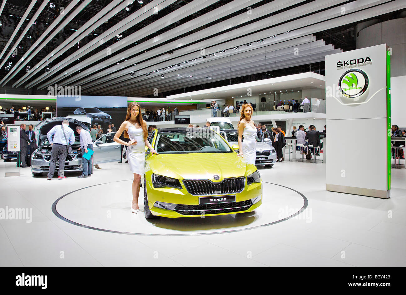 Skoda Superb, models Stock Photo - Alamy