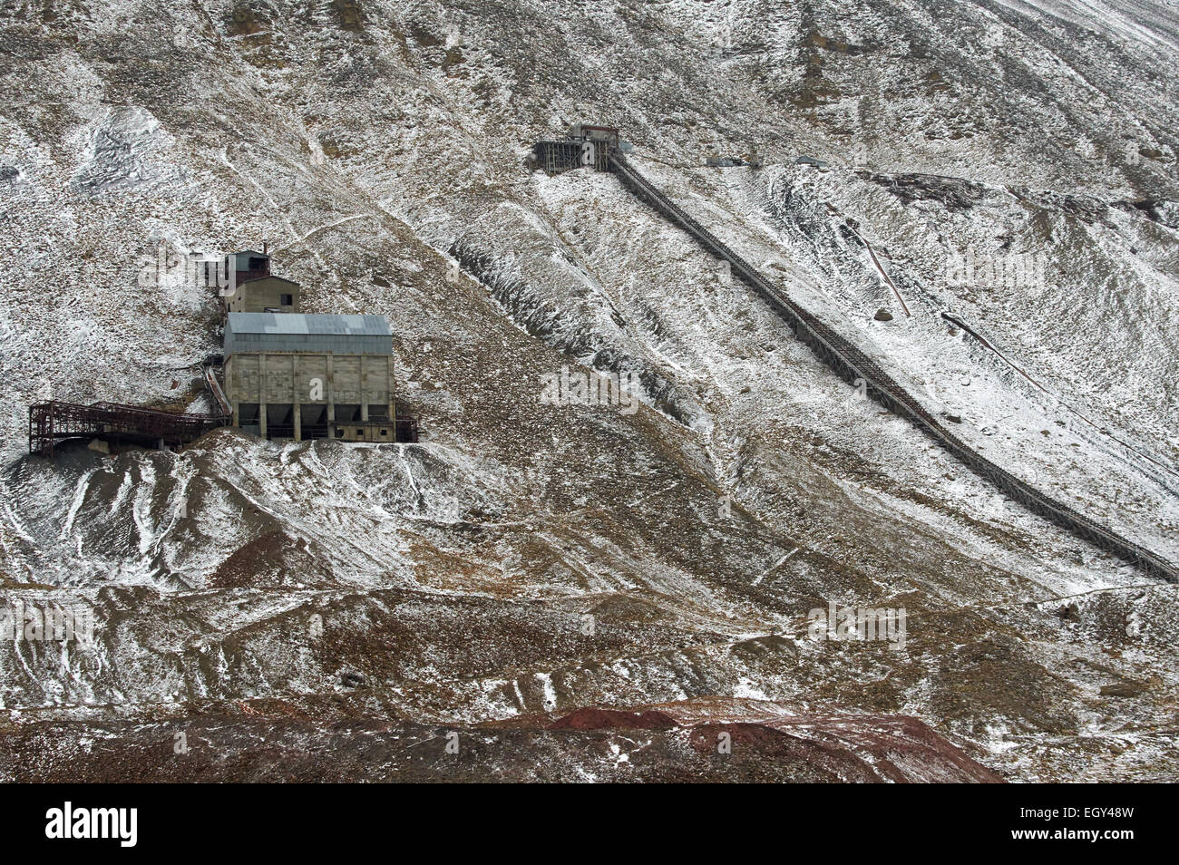 The Coal Mine, Gruve 5, in Endalen, Svalbard Stock Photo - Alamy