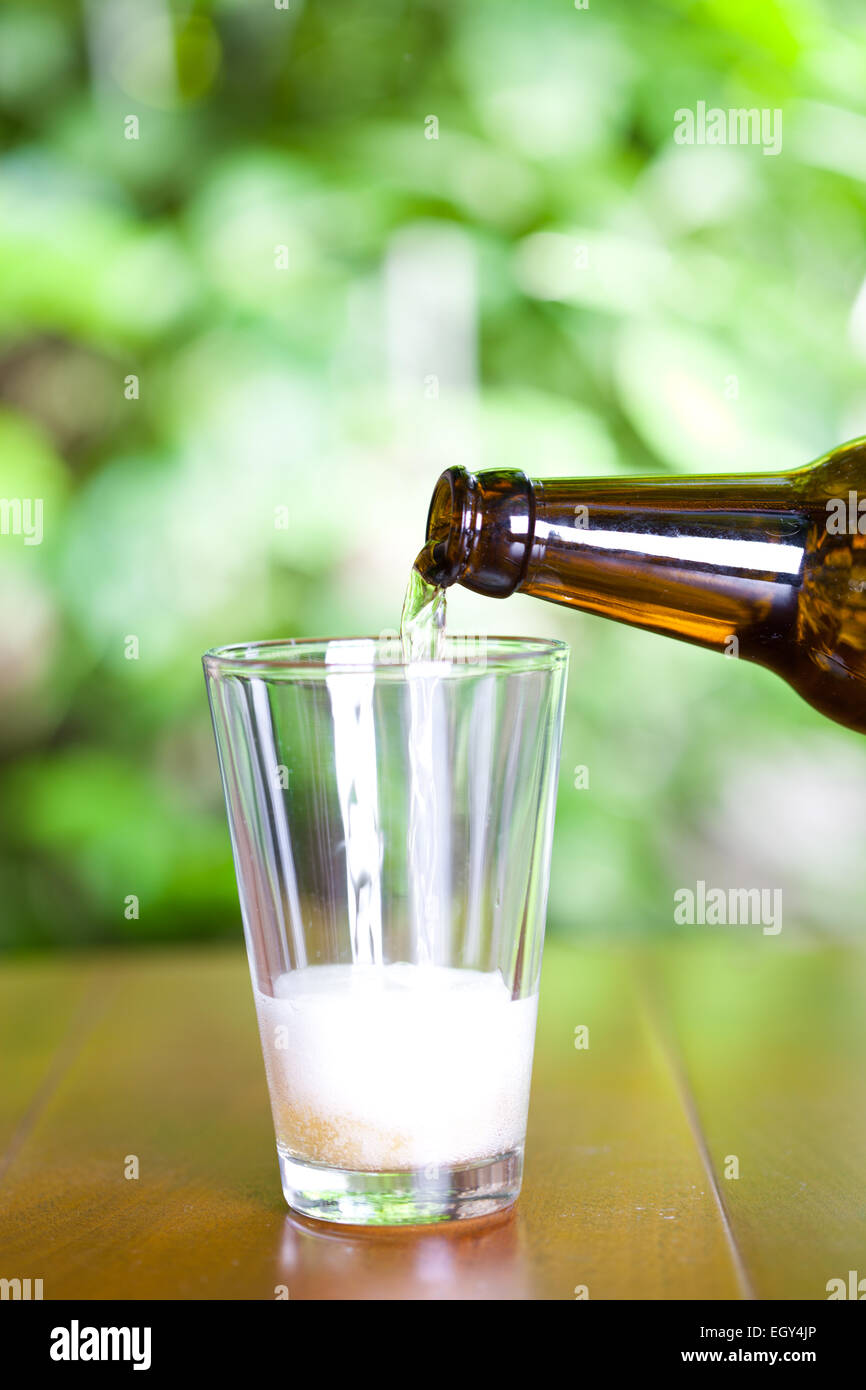 A glass of beer in nature Stock Photo - Alamy