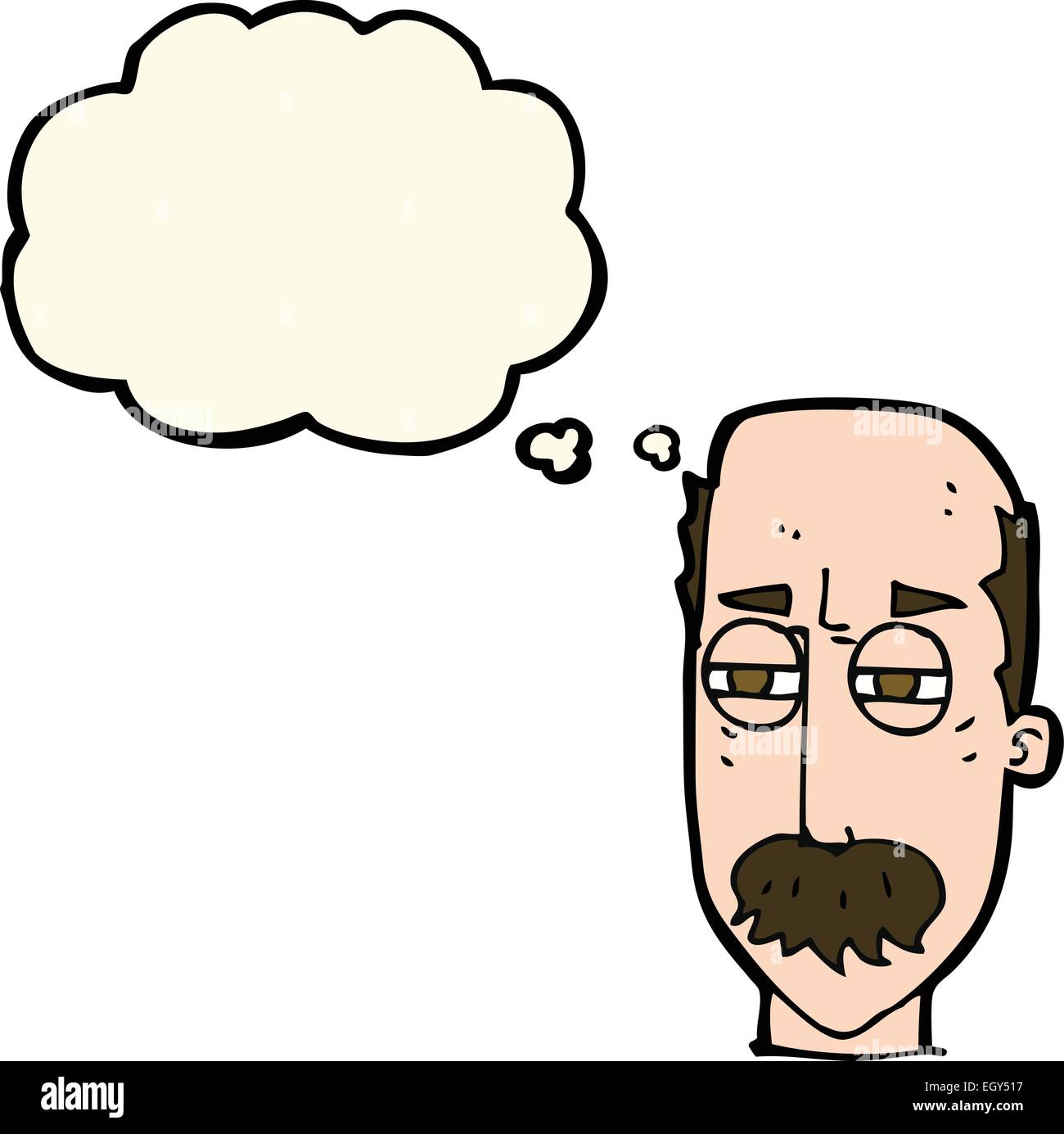 cartoon annoyed old man with thought bubble Stock Vector Image & Art ...