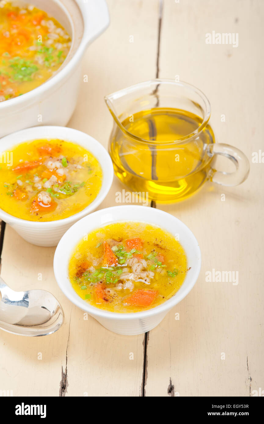 traditional Syrian barley broth soup Aleppo style called talbina or ...