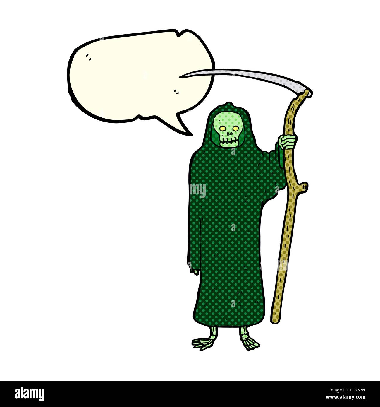 death cartoon with speech bubble Stock Vector Image & Art - Alamy