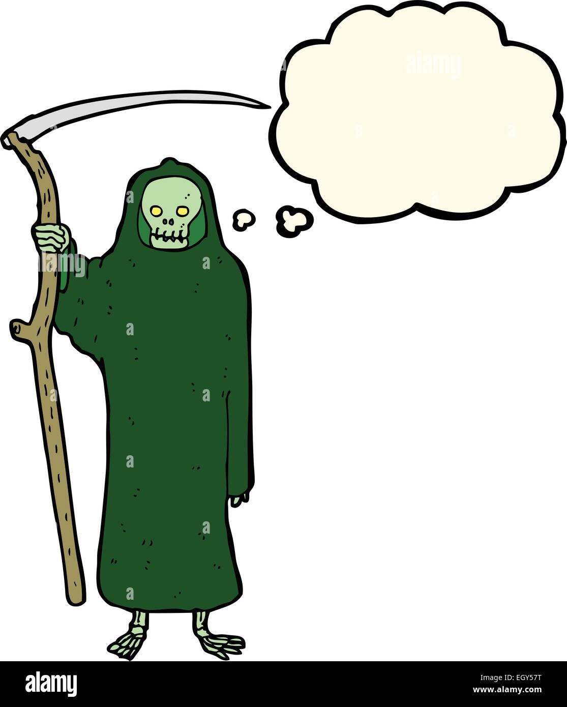 death cartoon with thought bubble Stock Vector Image & Art - Alamy