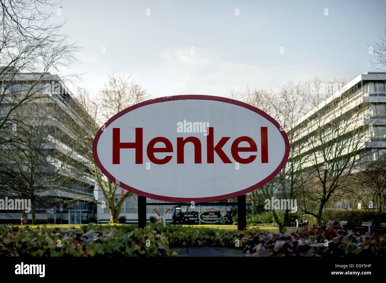 Duesseldorf, Germany. 04th Mar, 2015. A logo of the Henkel AG stands in ...