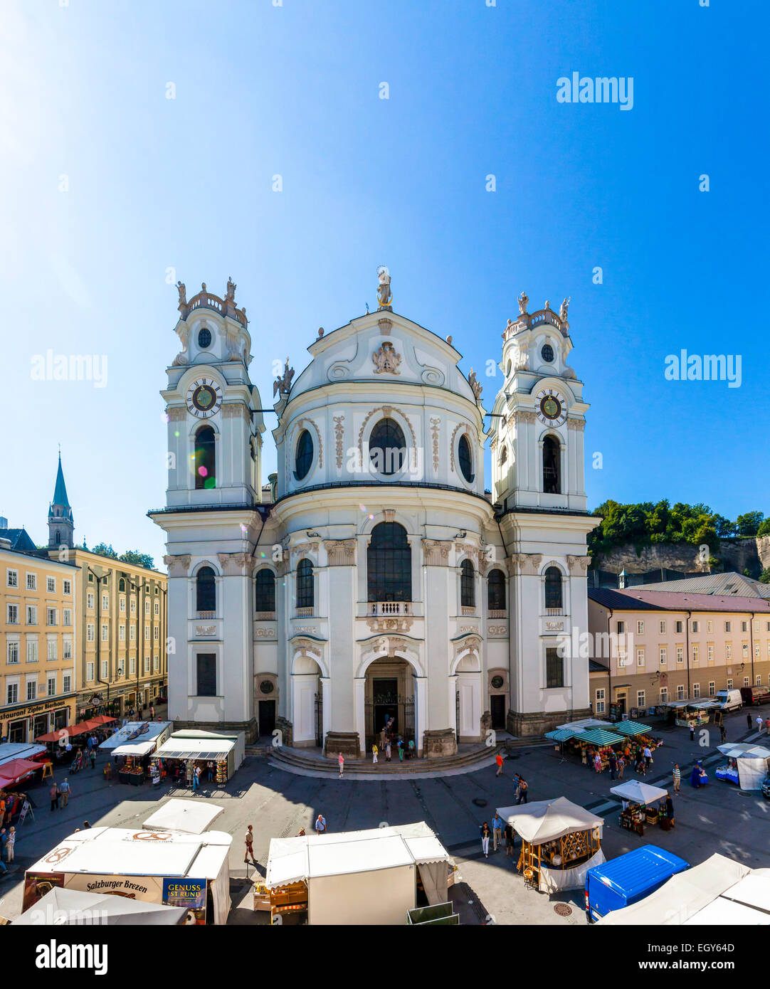 Austria, Salzburg State, Salzburg, College church at Universitaetsplatz ...