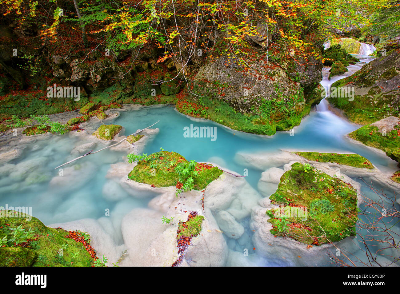 Spain, Navarra, Nature Park Urbasa-Andia, Urederra Stock Photo - Alamy